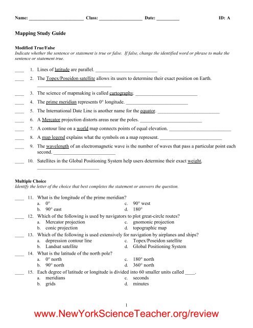 pdf - Earth Science Regents Review