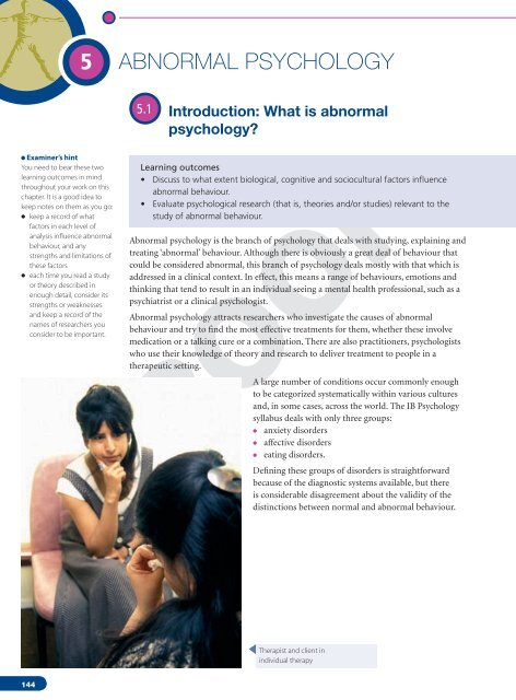 5 ABNORMAL PSYCHOLOGY - Pearson Global Schools