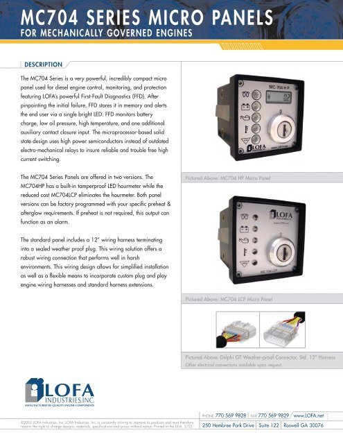 MC704 SERIES MICRO PANELS