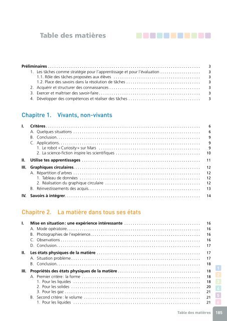 Téléchargez la table des matières complète - Secondaire
