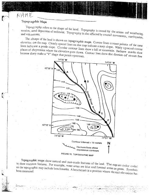 Topographic Map Practice WS Topographic Map Practice WS