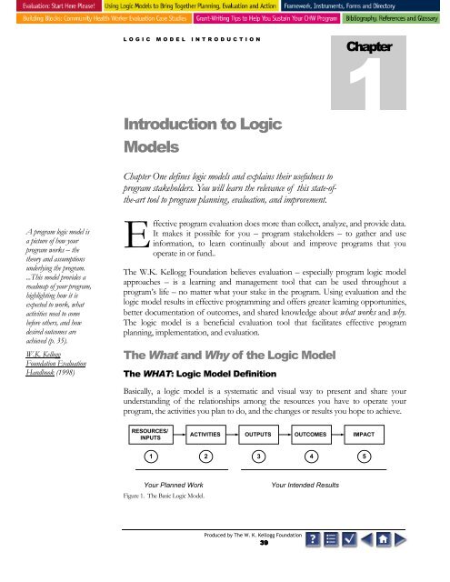 Chapter 1: Introduction To Logic Models . . . . . . . . . . . . . . . . . . 39