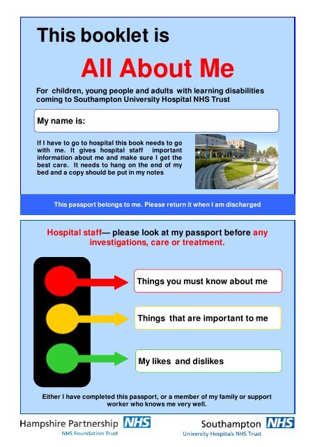 Hospital Passport University Hospital Southampton Nhs