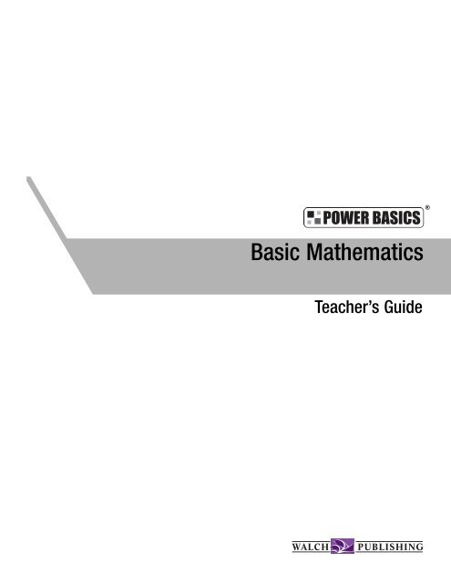 Download a Basic Math Teacher Guide PDF Sample - Rainbow ...