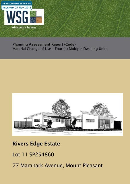 Planning Assessment Report - Applications - Queensland Government