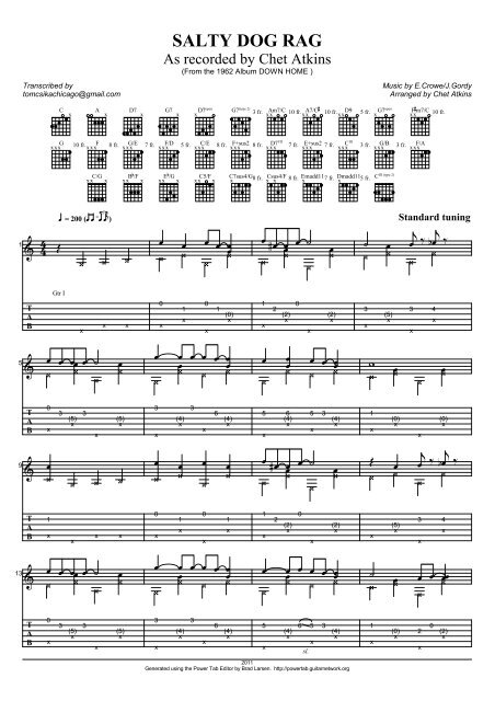 Chet Atkins - Salty Dog Rag - Tommy Emmanuel CGPAM