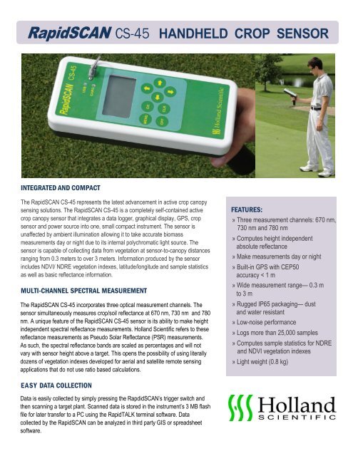 RapidSCAN CS-45 Handheld NDVI Crop Sensor - Holland Scientific