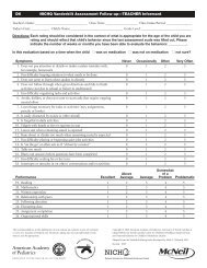 ADHD Assessment Follow-up Teacher - Memorial Medical Group