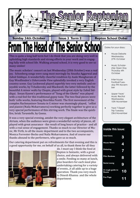 The Senior Reptonian Issue 3 Term 2 - Repton School Dubai