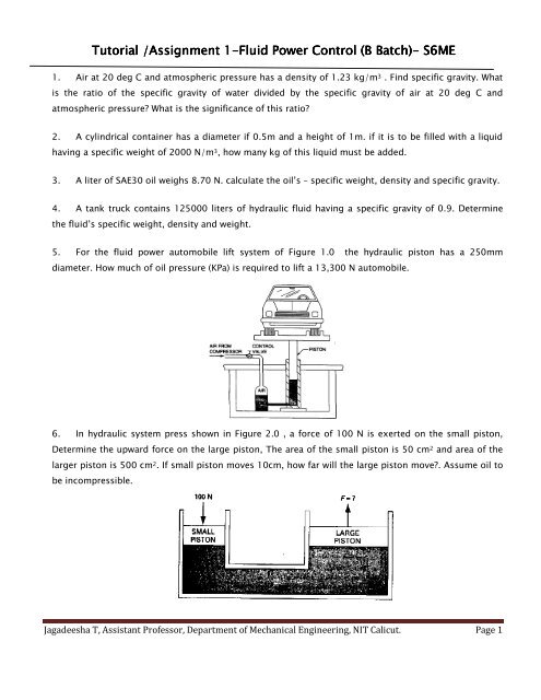 Tutorial Tutorial Assignment Assignment Assignment 1 Fluid