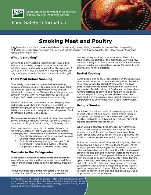 Smoking Meat and Poultry - Food Safety and Inspection Service ...