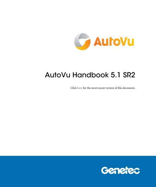 AutoVu Handbook 5.1 SR2 - Genetec