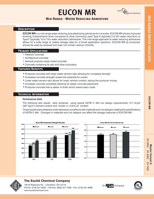 Eucon MR Tech Data Sheet - Euclid Chemical Co