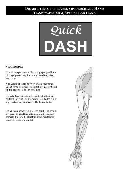 DISABILITIES OF THE ARM, SHOULDER AND HAND