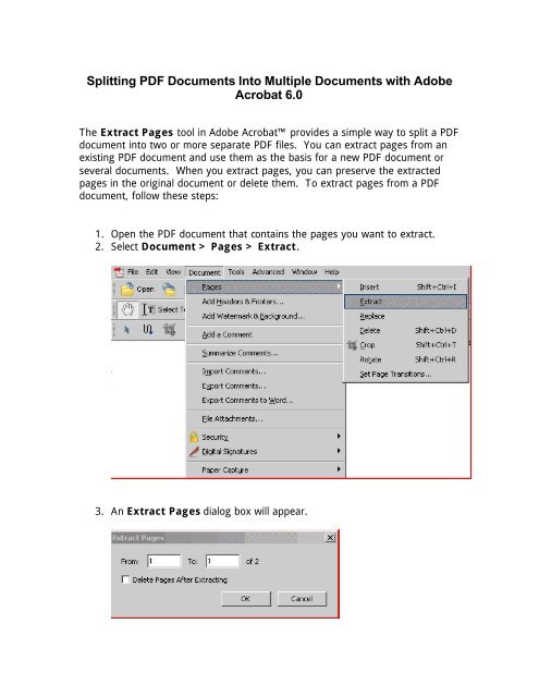 Splitting PDF Documents Into Multiple Documents with Adobe ...