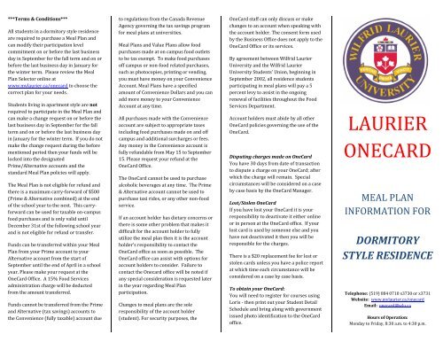 LAURIER ONECARD - MyLaurier