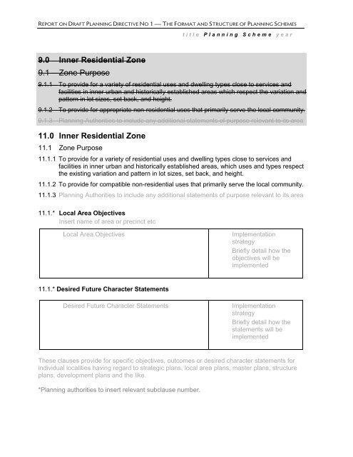 REPORT ON DRAFT PLANNING