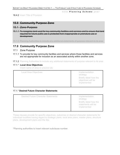 REPORT ON DRAFT PLANNING