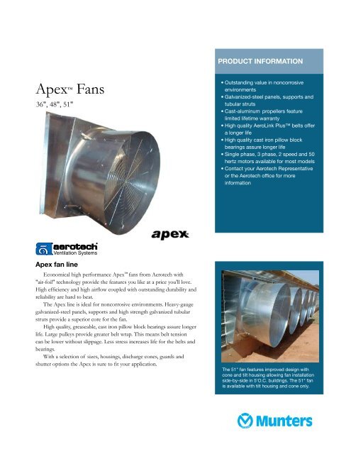 Apexâ ¢ Fans - Munters