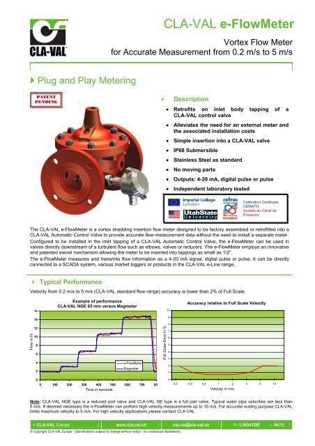 CLA-VAL e-FlowMeter - Cla-Val UK