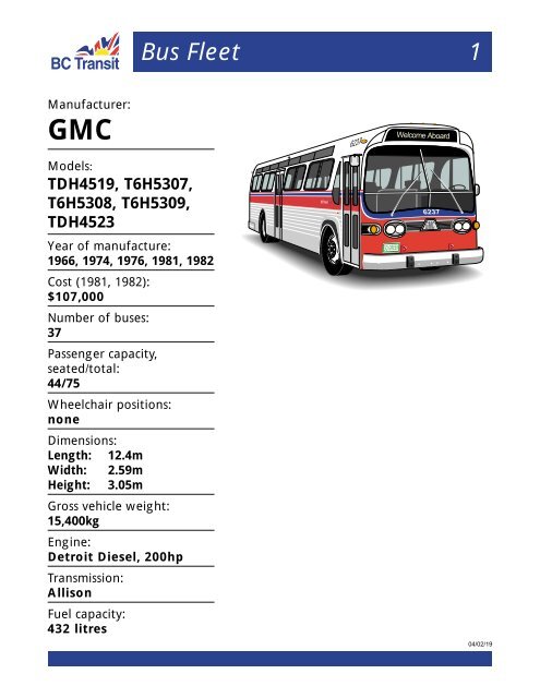 4019/Bus Spec Sheet - BC Transit
