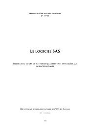 Introduction au logiciel SAS - LSTA (UPMC)