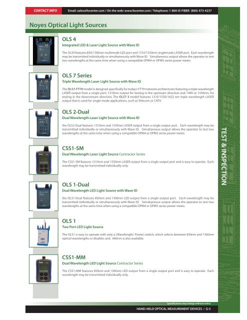 Catalog Page - Noyes Optical Light Sources - Fiber Optic Center, Inc.