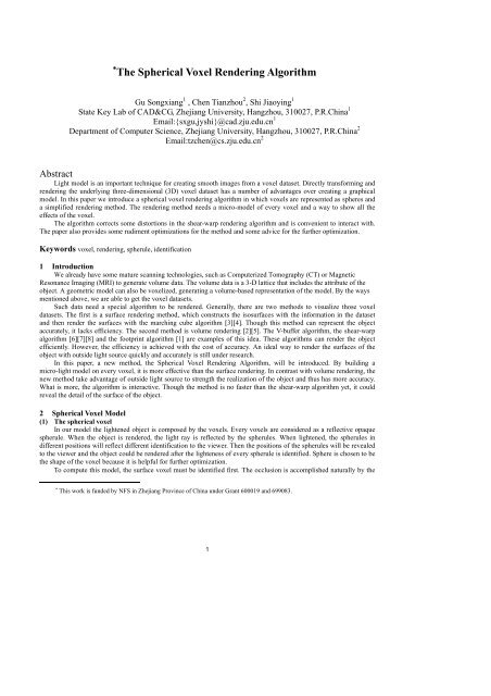 The Spherical Voxel Rendering Algorithm