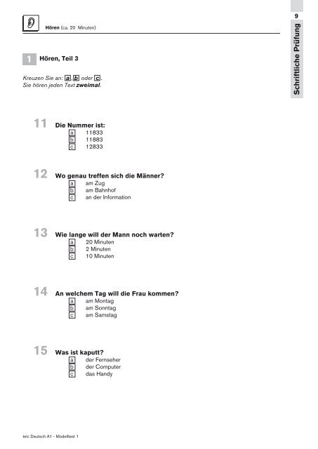 Schriftliche Prüfung H