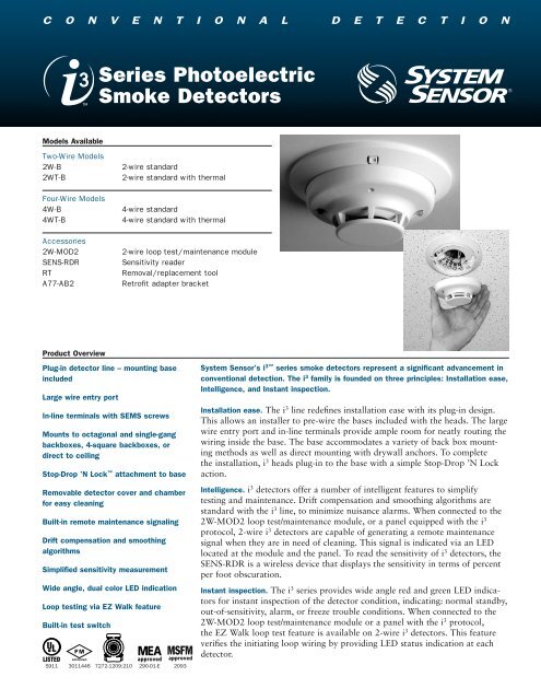 Series Photoelectric Smoke Detectors