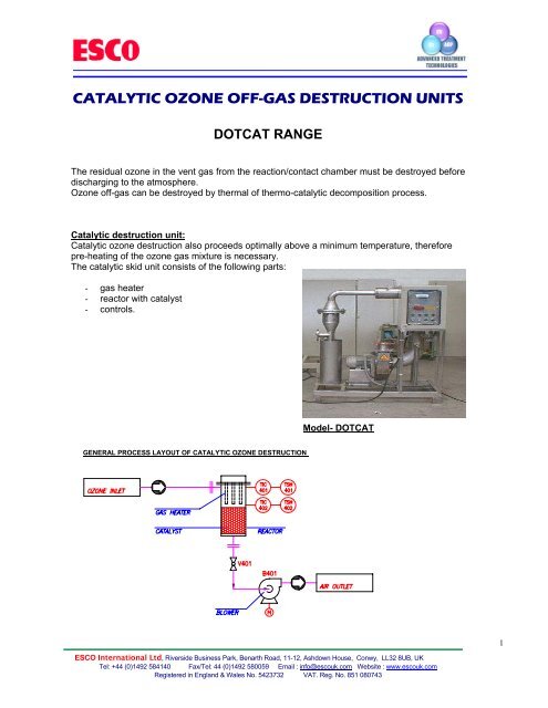 catalytic ozone off-gas destruction units - Esco International