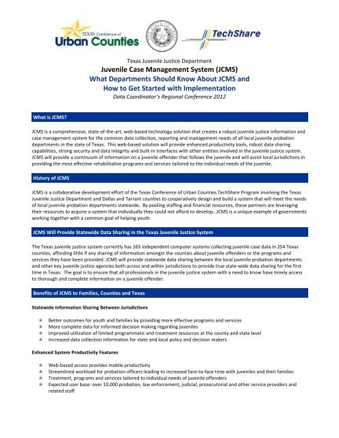 JCMS - Texas Juvenile Justice Department - Texas.gov