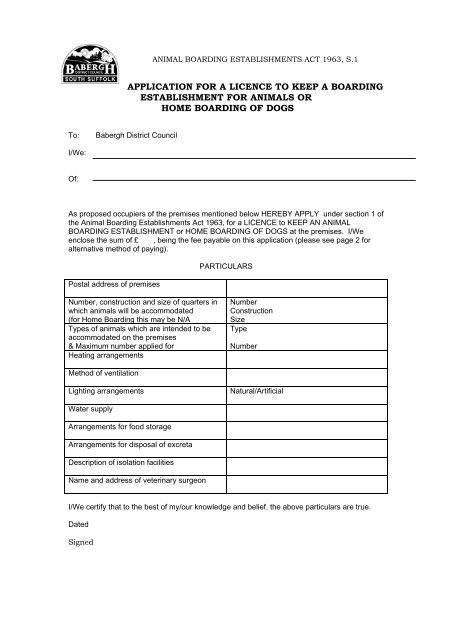 How Much Is A Dog Home Boarding Licence