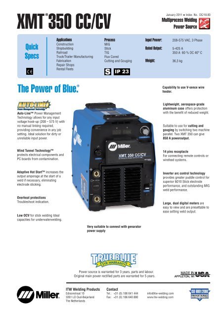 XMT 350 CC/CV - ITW Welding