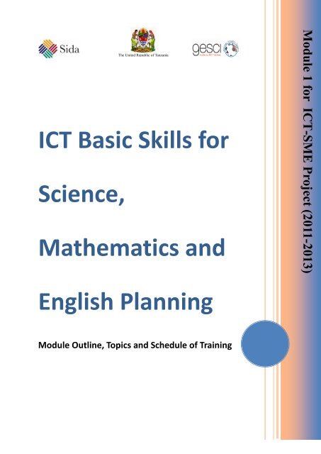 ICT Basic Skills Module 1 - ICT4-Science-Maths-English-Tanzania