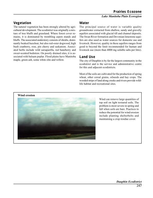 Prairies Ecozone Lake