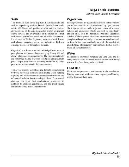 Taiga Shield Ecozone Selw