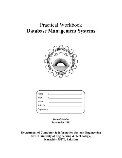 Database Management Systems - NED University