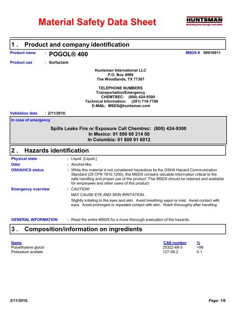 MSDS - Colonial Chemical Solutions