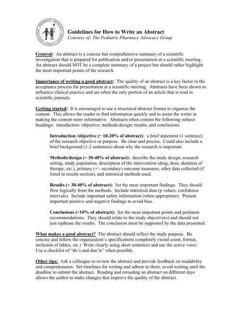  How Do I Write An Abstract How To Write An Abstract For A 