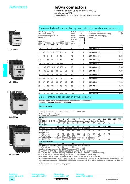 Schneider Contactor Catalogue - Catalog Library