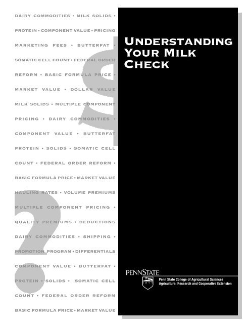 Understanding Your Milk Check - Understanding Dairy Markets