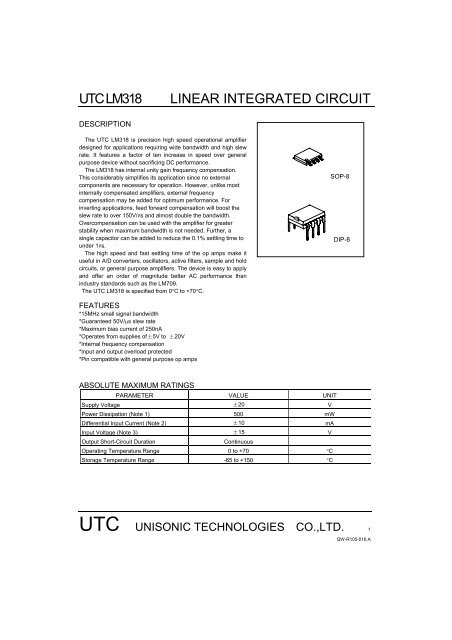 LM318 OP-AMP: Datasheet, Pinout, Alternatives And Circuit, 56% OFF