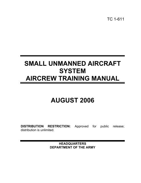 small unmanned aircraft system aircrew training manual ... - AskTOP