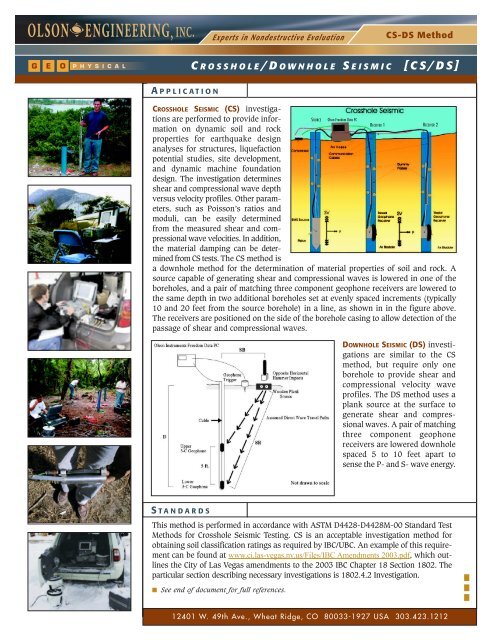 Crosshole / Downhole Seismic - Olson Instruments, Inc.