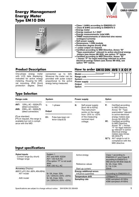 Energy Meter EM10 DIN