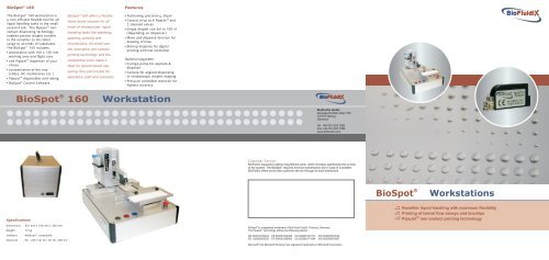 BioSpot 160 Workstation