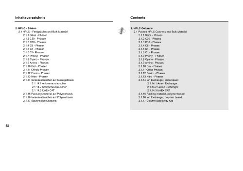 2. HPLC Trennphasen - VDS optilab Chromatographie Technik GmbH