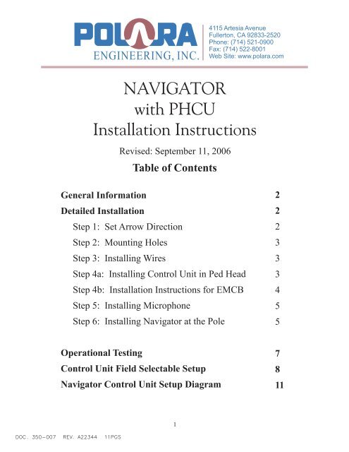 POLARA Navigator 8-Wire Installation Instructions - Temple, Inc.