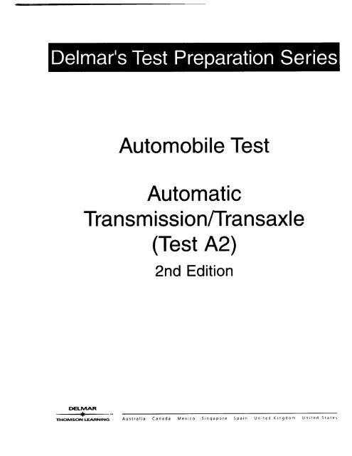 ASE Test A2 Study Guide - Thelostartof.net